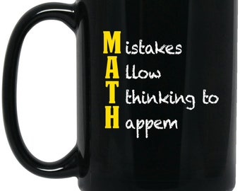Funny Math Gifts - Math Teacher Gift Math Friends 15 Oz. Black Mug - Etsy