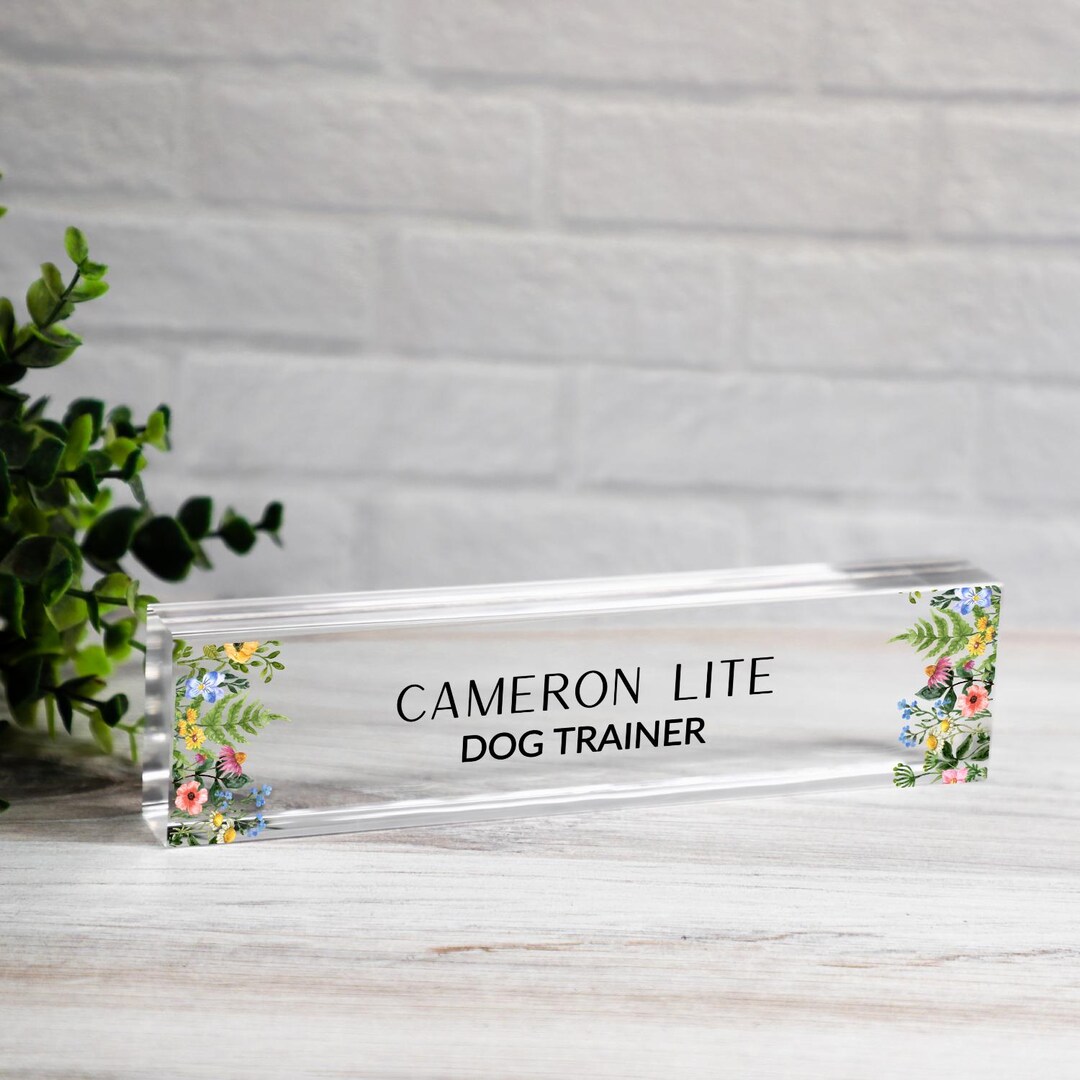 Desk Plaque, Acrylic Name Plate for Desk Teacher Name Plate ...