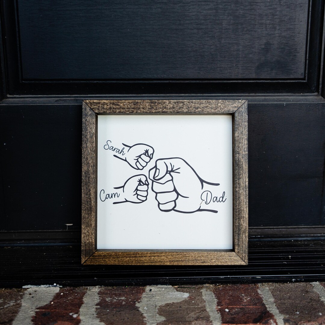 Celebrate Fatherhood With a Custom Kids' Fist Bump Sign – Meaningful ...