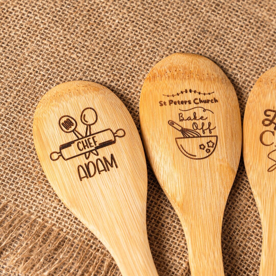 Personalized Wooden Spoon | Chef Design | Head Chef Sous Chef Gift | 12 ...