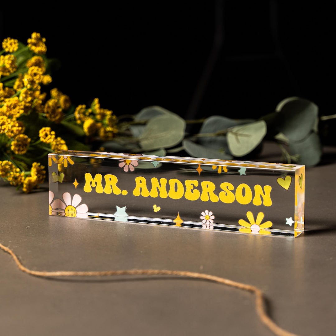 Elevate Your Workspace With a Custom Acrylic Name Plate the Perfect ...