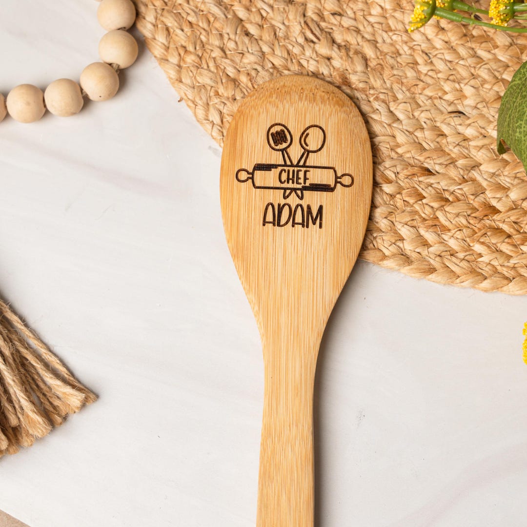 Handcrafted Wooden Spoon – Custom Engraved Culinary Gift for Bakers and ...