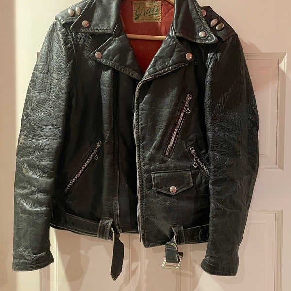1950s Leather Jacket - Etsy