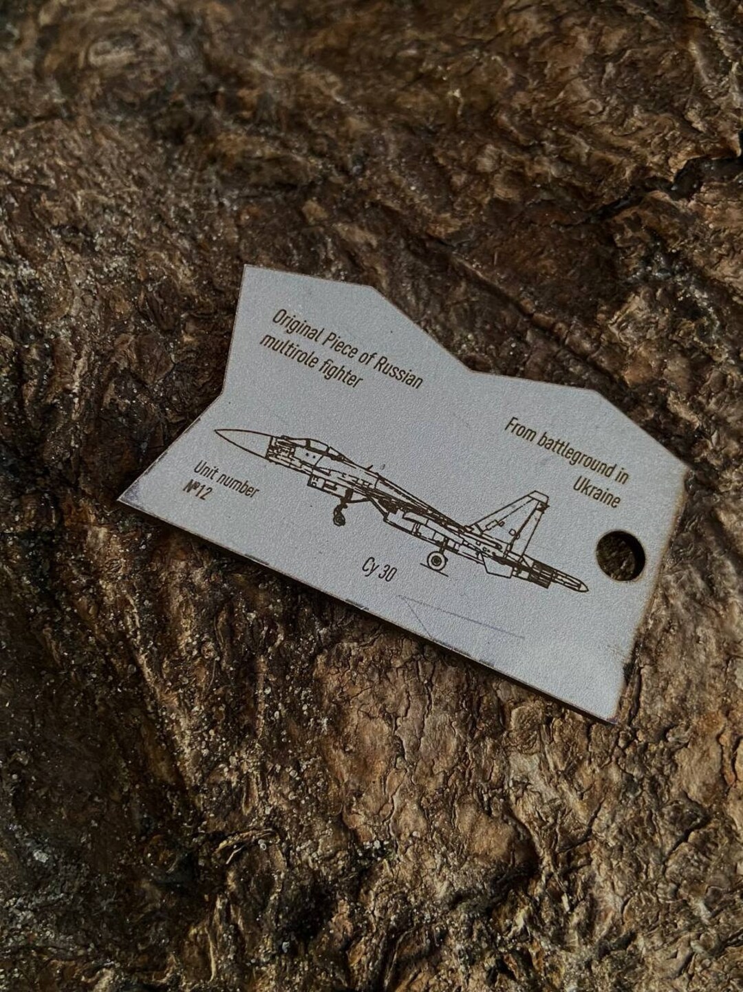 Recycled Airplane SU 30 Skin Token, Ukraine War Relicts, Keychain From ...