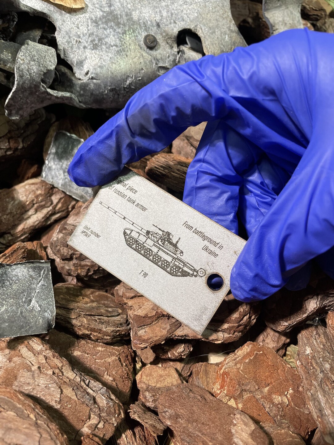 Keychain From a Combat Russian Tank T 90, Ukraine Keychain Made of ...