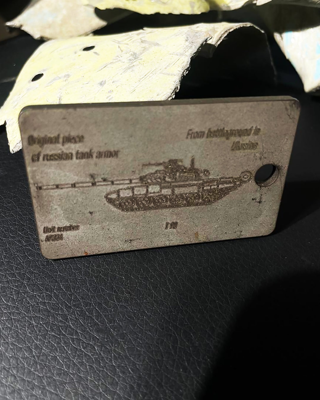 Destroyed T90 Tank Token, Mini Token Tag of Russian Combat Tank Made of ...