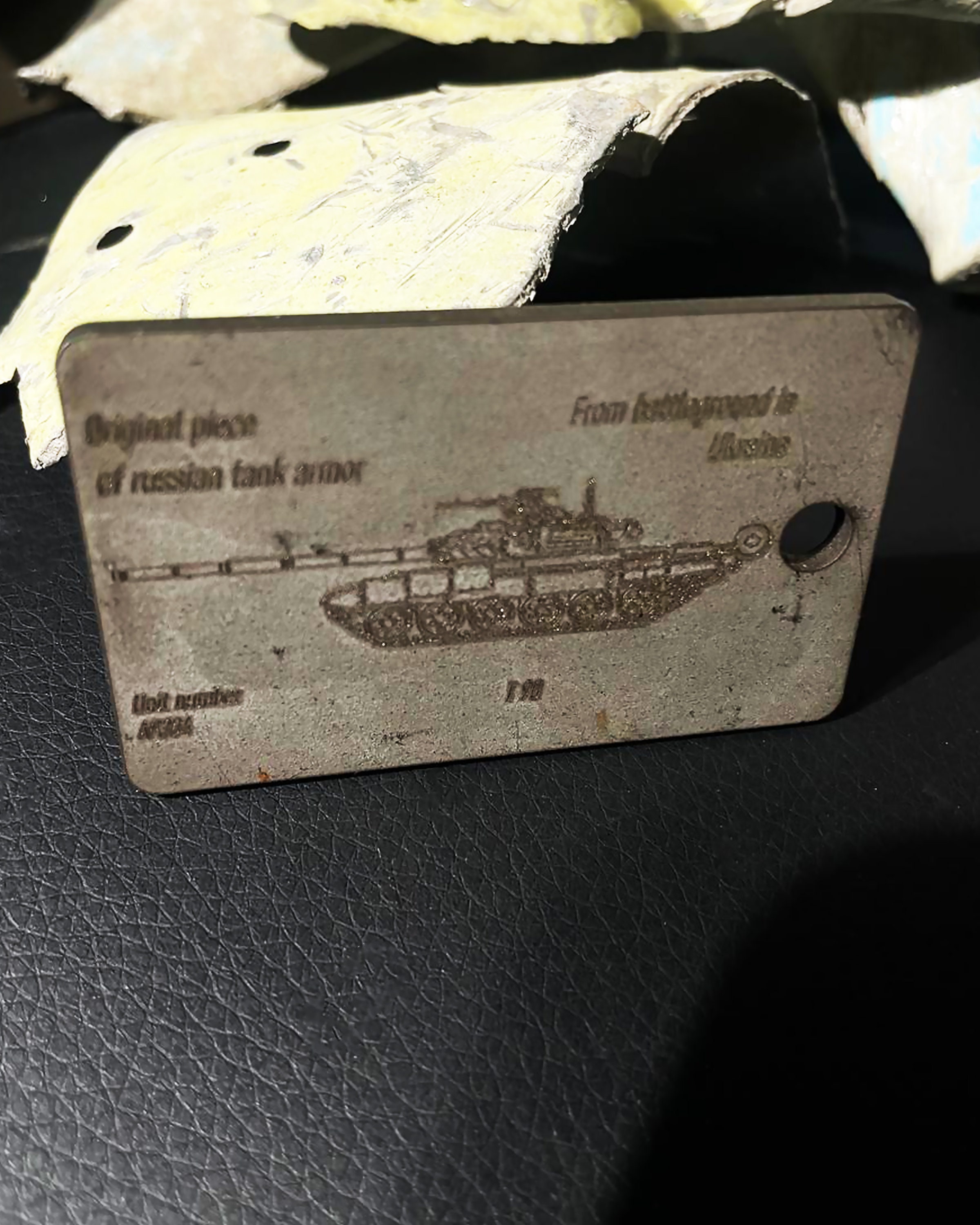Keychain From Destroyed Tank T90, Token Tag of Russian Tank, Keyfob ...