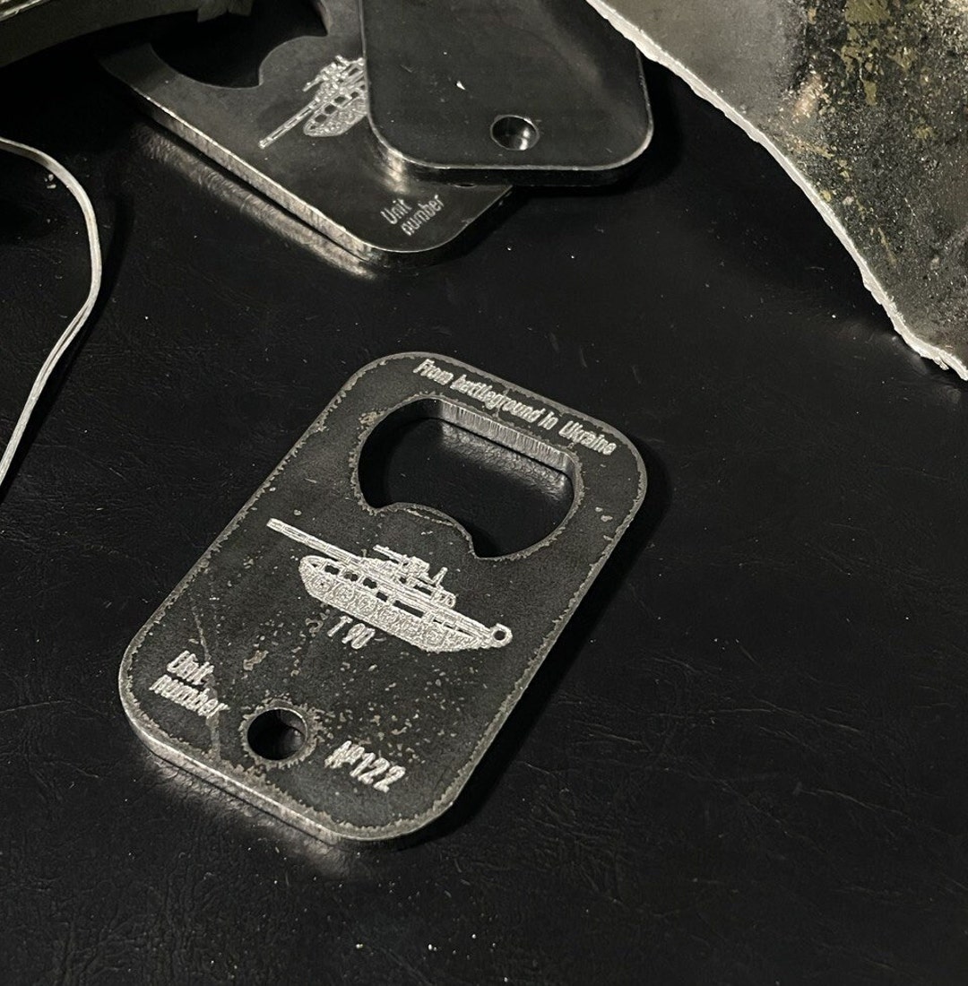 Token Keychain Bottle Opener of Russian Combat Tank Made of Burned Amor ...
