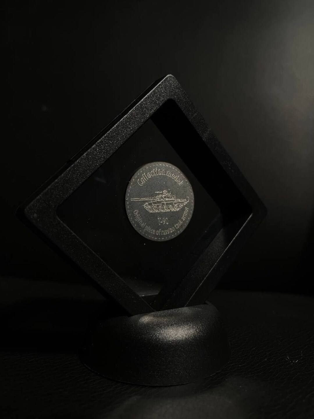 Token Made From Burned Tank, Stand Case With Token, Token From Russian ...