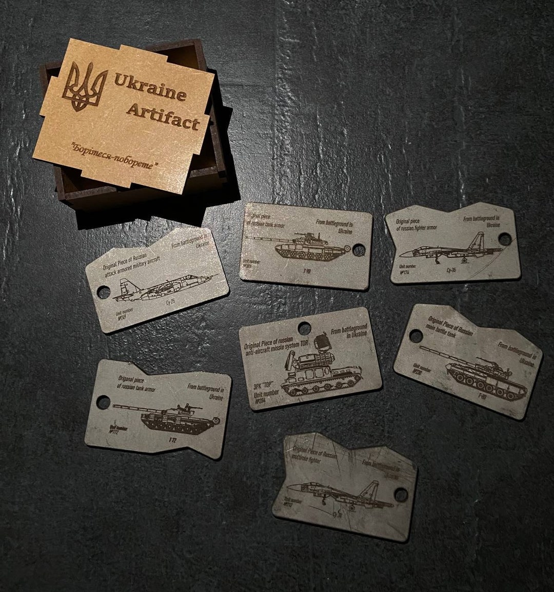 Set of 7 Keychains, Tokens of Russian Combat Vehicles, Keychain Made of ...