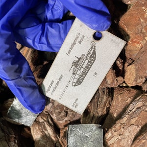 Destroyed T90 Tank Token, Mini Token Tag of Russian Combat Tank Made of ...