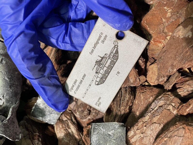 Destroyed T90 Tank Token, Mini Token Tag of Russian Combat Tank Made of ...