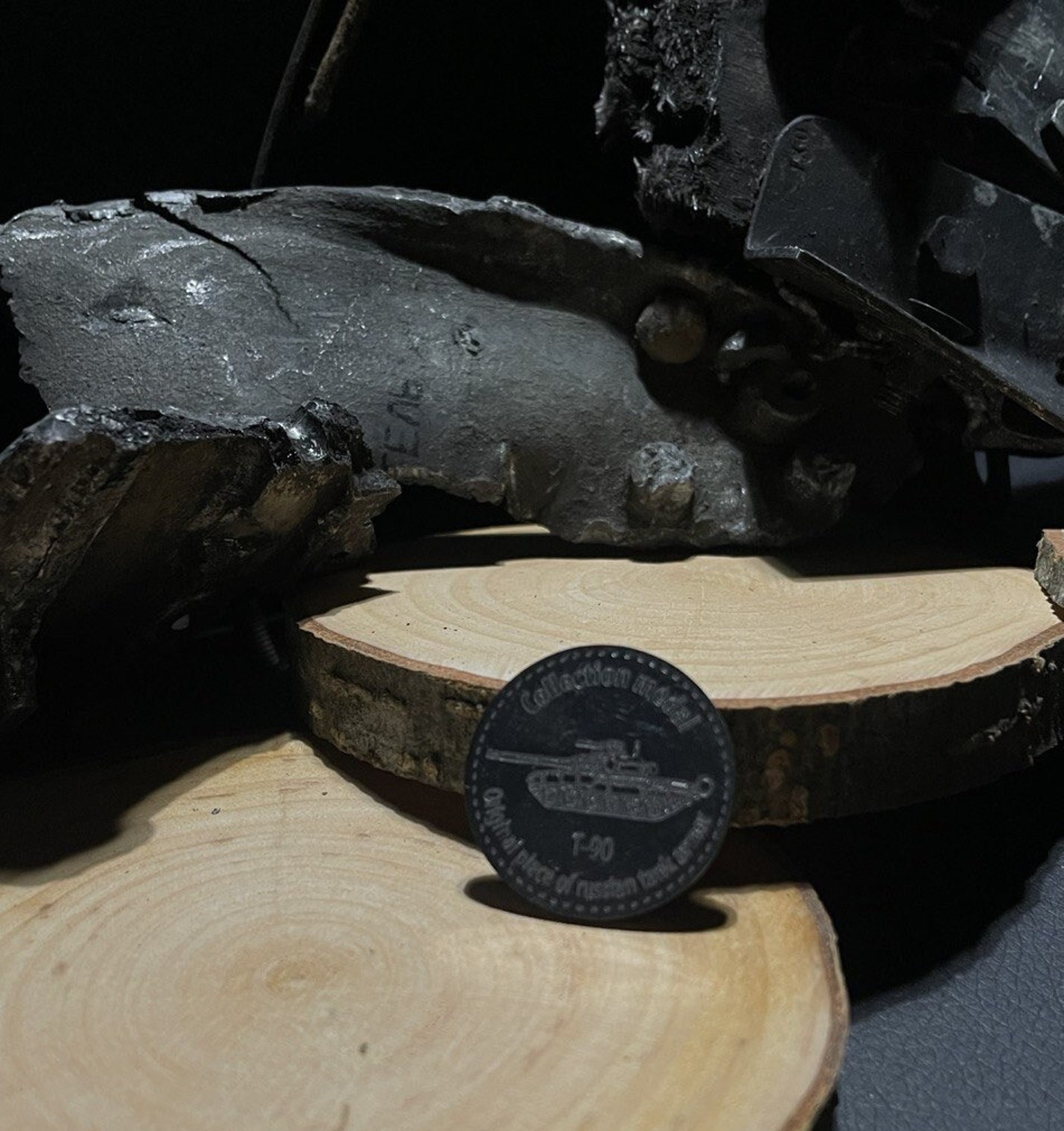 Destroyed T90 Tank Token, Mini Token-tag of Russian Combat Tank Made of ...