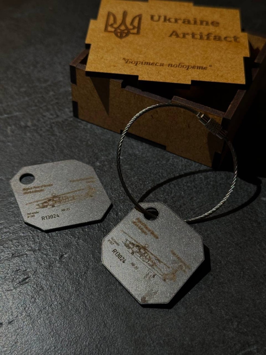 Brutal Keychain From Helicopter, Metal Keychain From M 35, Historical ...