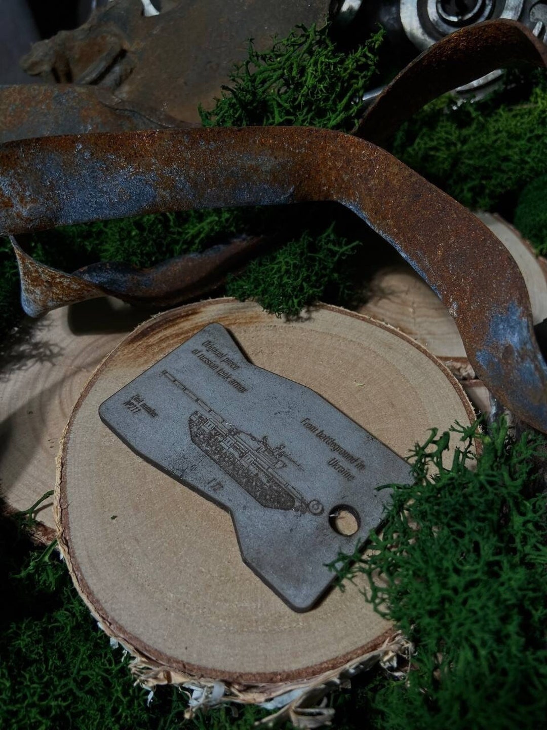 Metal Keychain From Burned Tank, Token From Burned Tank, Token of ...