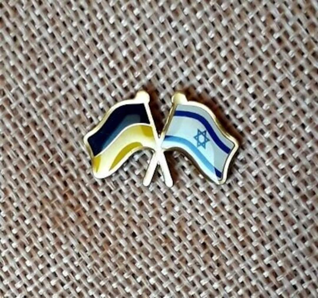 Ukraine Israel Flag Pin, Israel Solidarity Pin , Made in Ukraine Pin ...