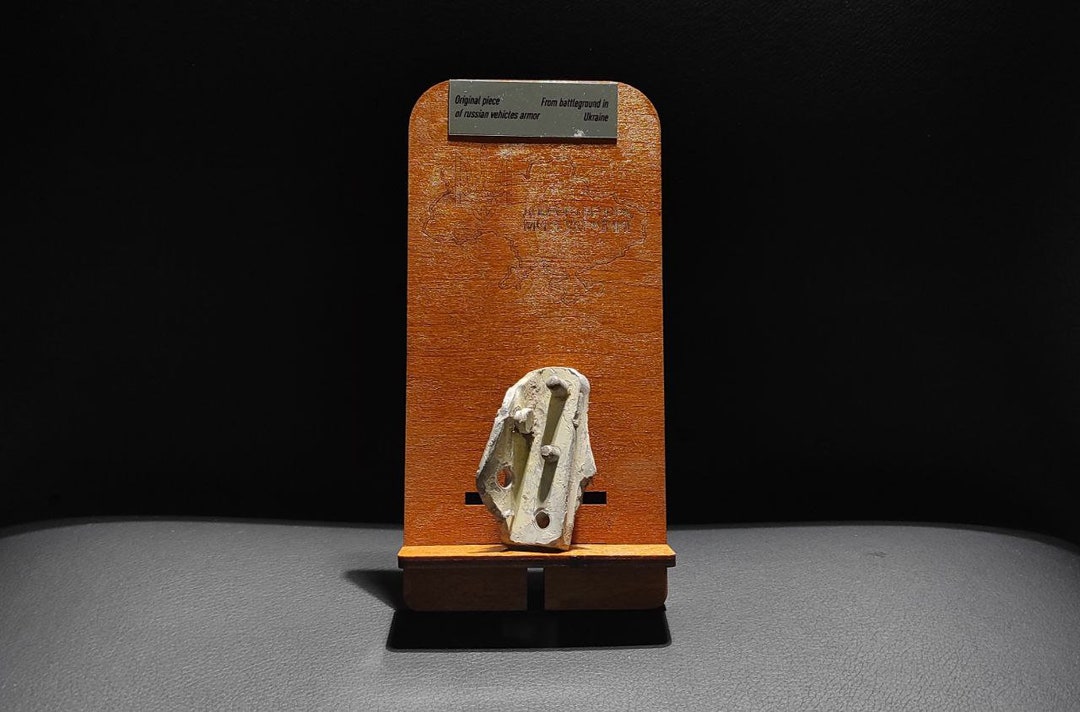 Wooden Decor Stand With Piece Fuselage Skin of "russian SU 25 " From ...