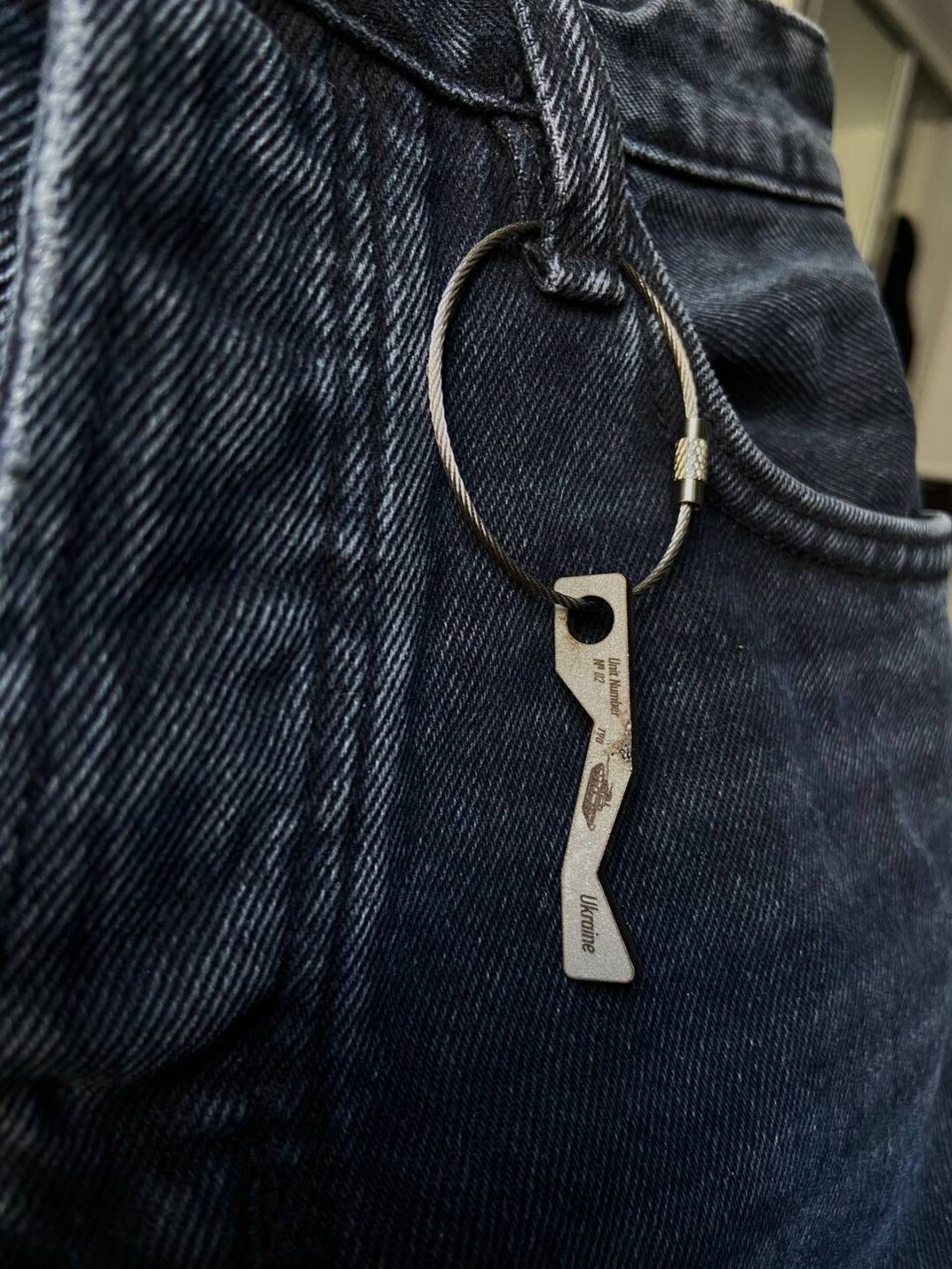 Recycled in Ukraine Key Fob, Mini Keychain, Mini Token Brutal Military ...