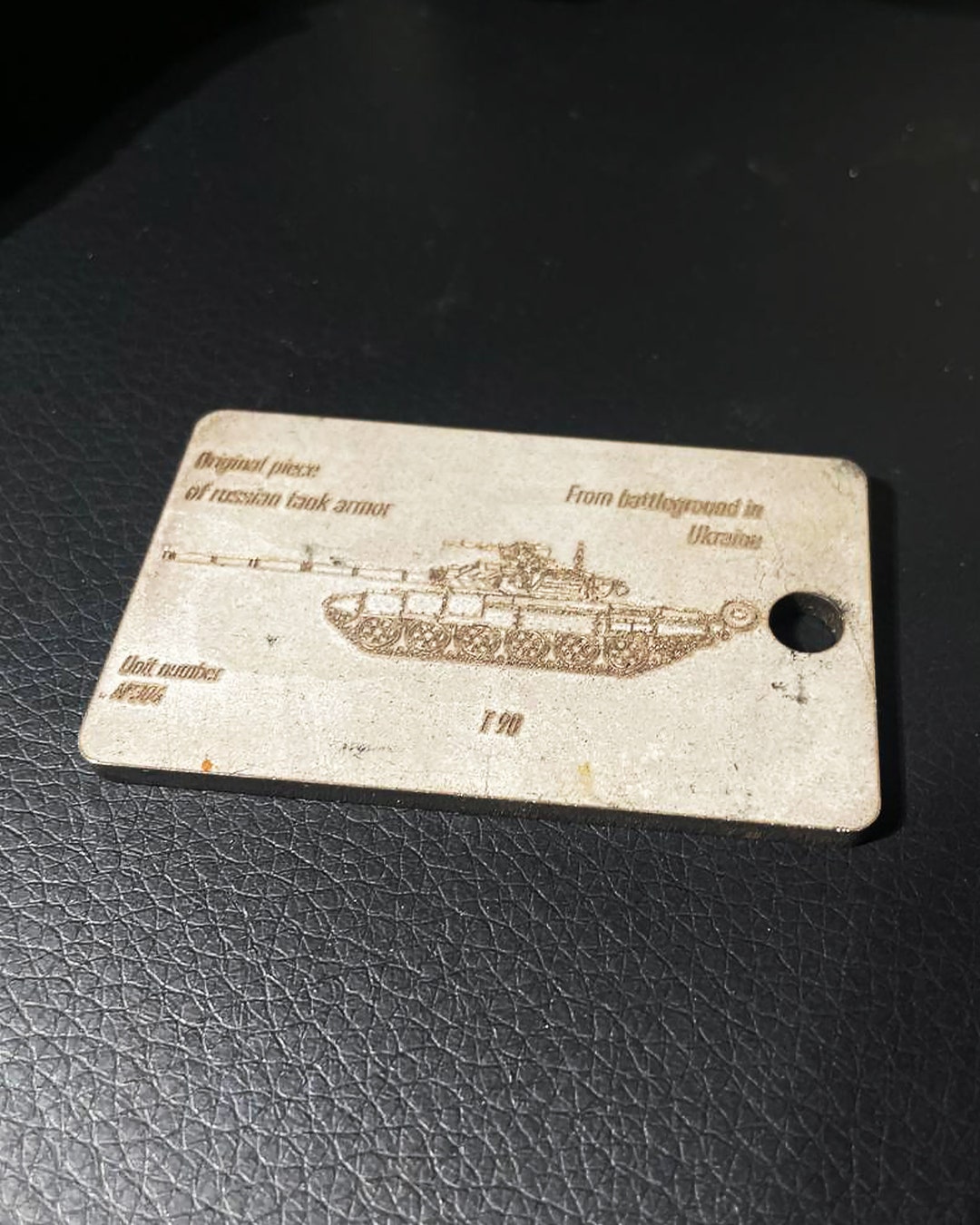 Keychain From Сombat Russian Tank, Piece of Russian Tank T 90, Genuine ...
