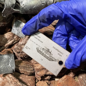 Destroyed T90 Tank Token, Mini Token Tag of Russian Combat Tank Made of ...