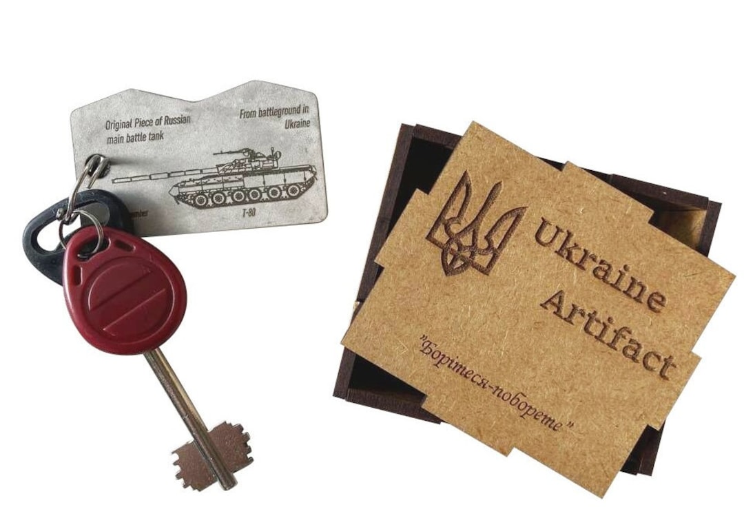 Piece of Russian Tank, Destroyed Tank Token, Keychain From Russian Tank ...