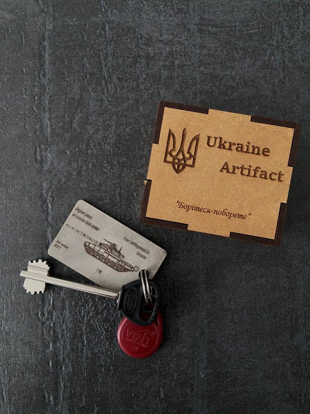 Ukrainian Military Keychain, Piece of Russian Tank, Genuine Tank ...