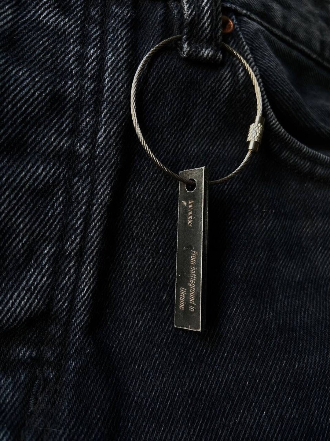 Recycled Armor Steel Keychain, Original Aircraft Skin of Shot Down SU ...