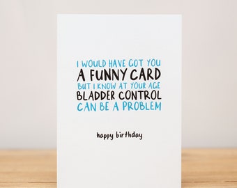 Funny Bladder Card - Etsy