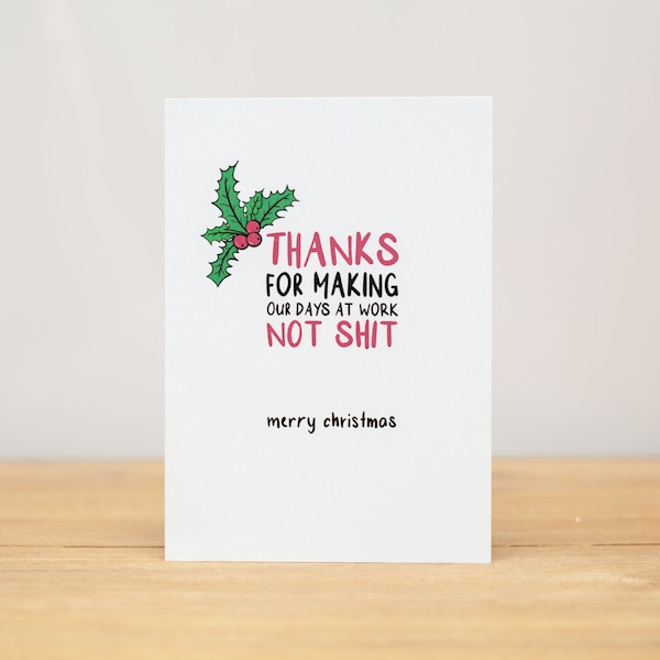 Funny Work Christmas Cards - Etsy