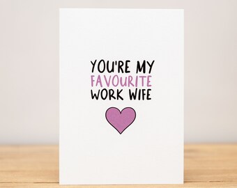 Work Wife Card | Etsy