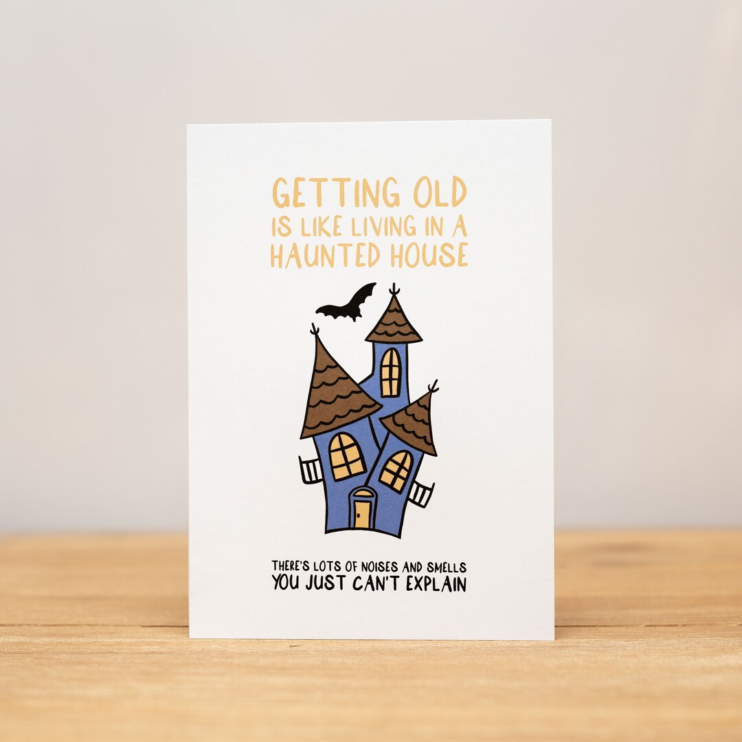 Birthday Card - Funny, Haunted House - Etsy