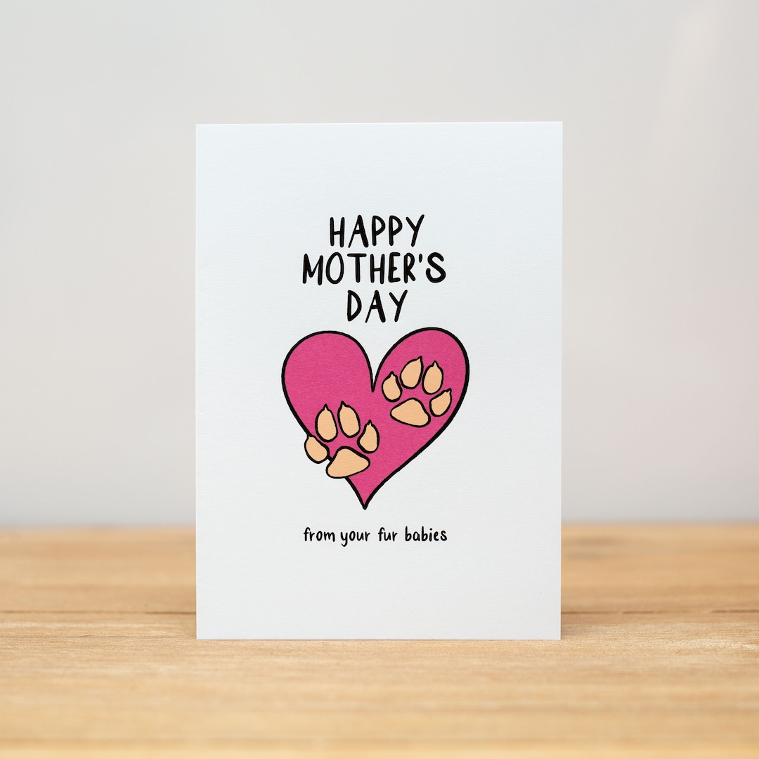 Mother's Day Card - Funny, From Your Fur Baby / Fur Babies - Etsy