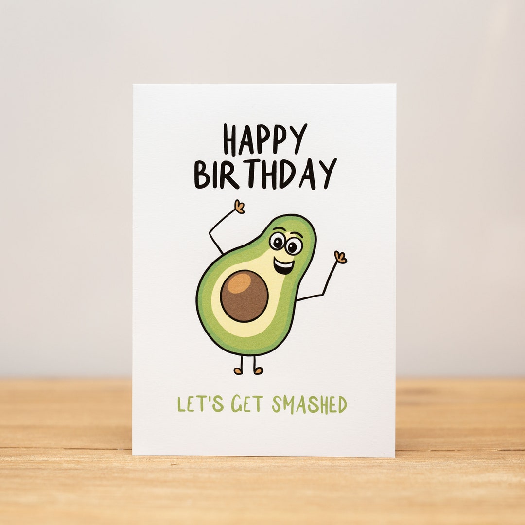 Birthday Card - Funny, Let's Get Smashed - Etsy