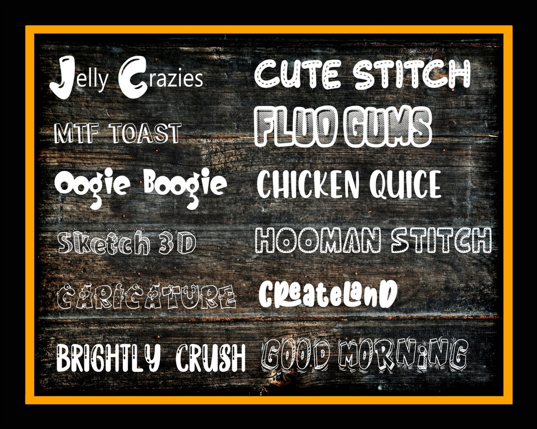 Cartoon Style Font Pack 1 (24 Cartoon Fonts) 30+ Font Variations ...