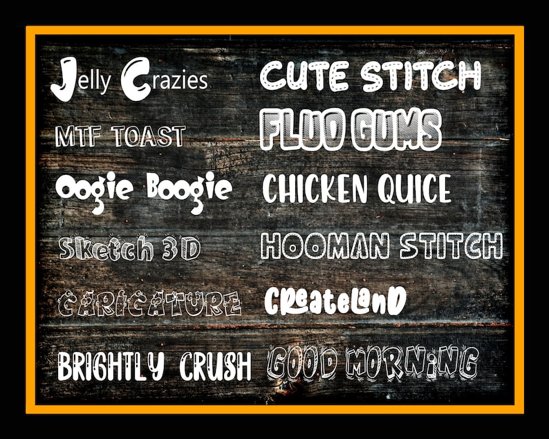 Cartoon Style Font Pack 1 (24 Cartoon Fonts) 30+ Font Variations ...