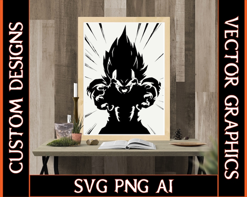 Dragonball Z Inspired "vegeta's Pride" Vector Graphic (PNG & SVG ...