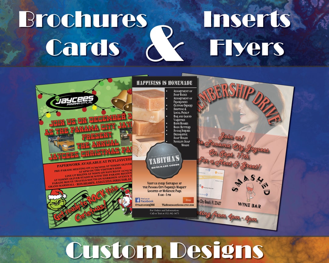 Custom Brochures Business Cards Flyers and Rack Cards for - Etsy