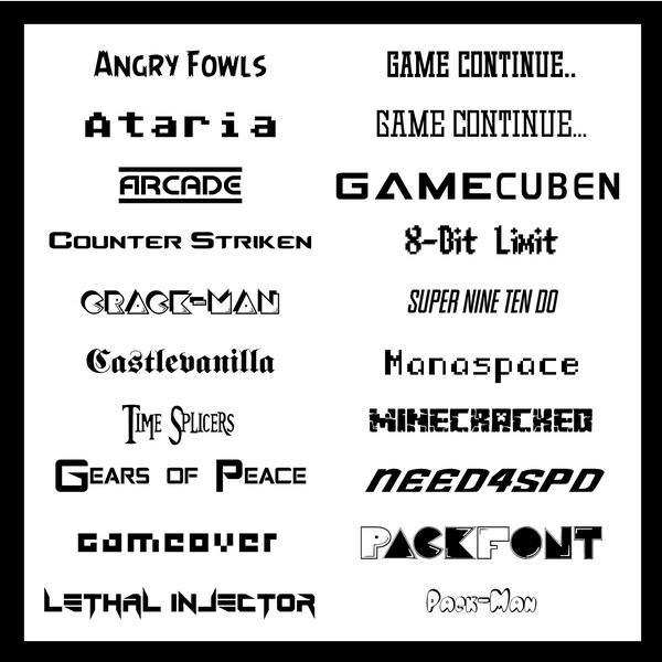 Gaming Fonts Svg - Etsy Australia