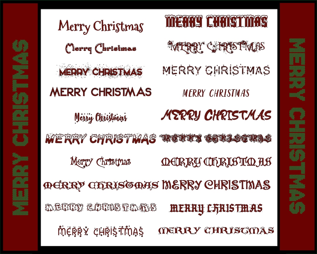 Christmas Font Pack 3 21 Christmas and Cursive Fonts digital Download ...
