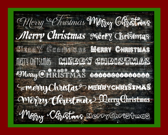 Christmas Font Pack 1 21 Christmas and Cursive Fonts - Etsy