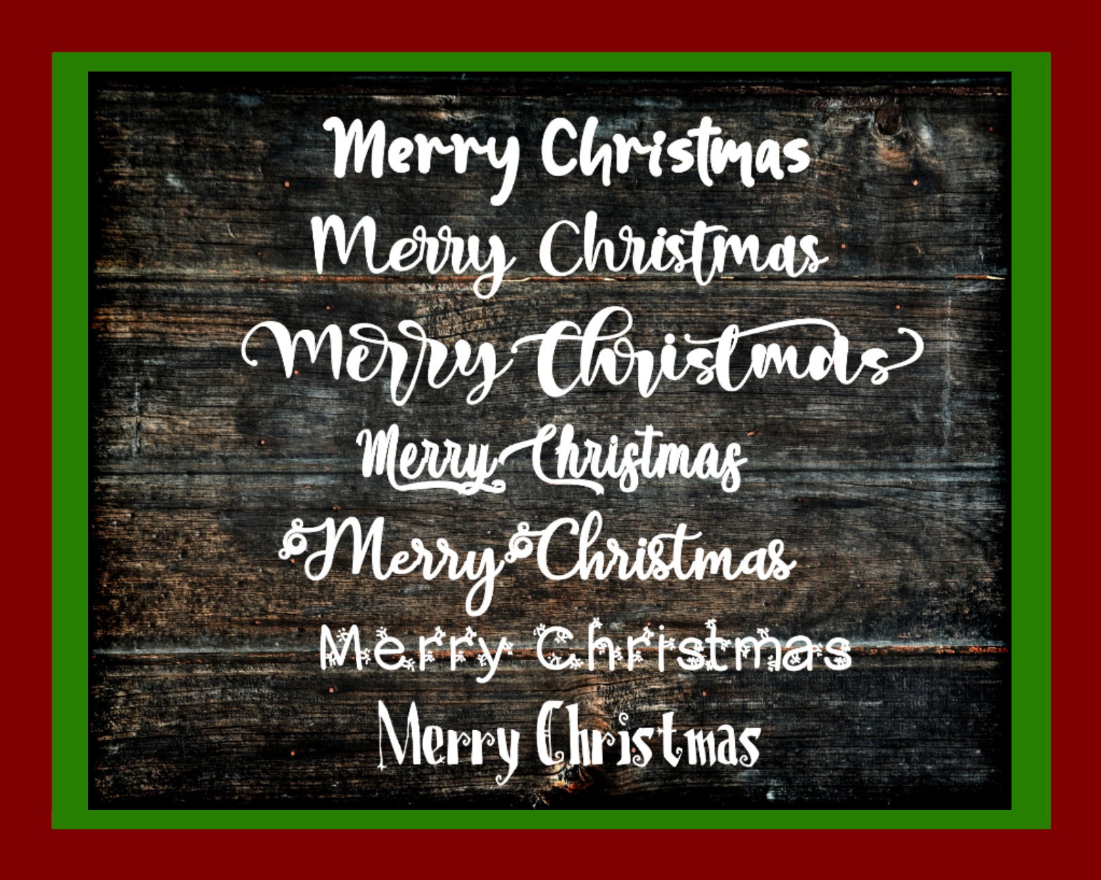Christmas Font Pack 1 21 Christmas and Cursive Fonts | Etsy