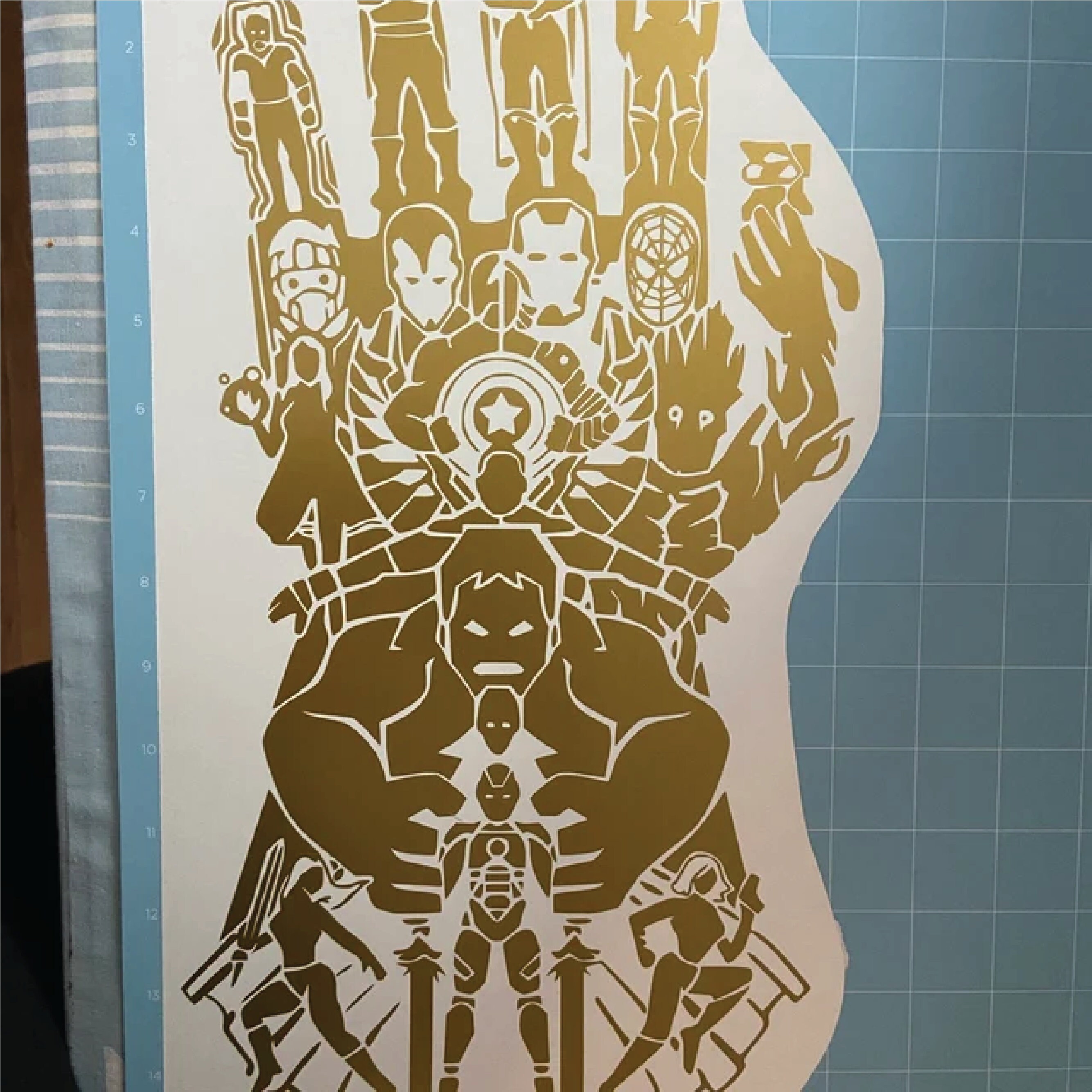 Infinity Gauntlet Avengers Collage Mural Vector Graphic SVG | Etsy