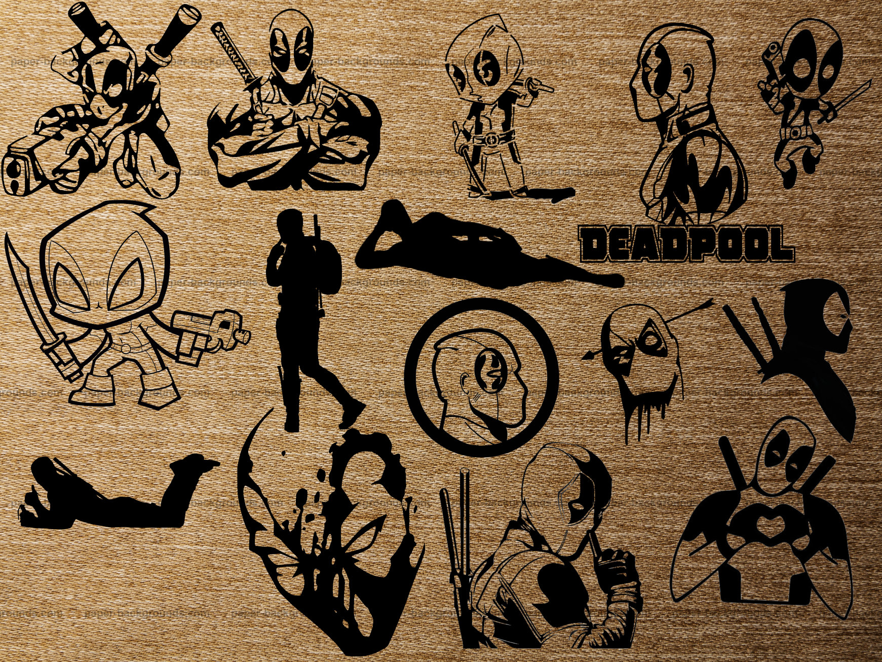 Marvel's Deadpool 30 Pk Vector Graphics SVG PNG AI - Etsy