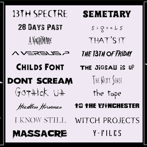 Fandom Font Pack 20 Horror & Scary Movie Fonts digital - Etsy