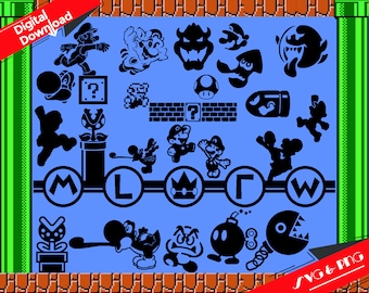 Mario Bullet SVG DXF PNG Included Design for Cricut or - Etsy