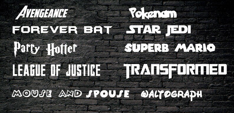 Fandom Font Pack 20 Font Variations Digital Download | Etsy