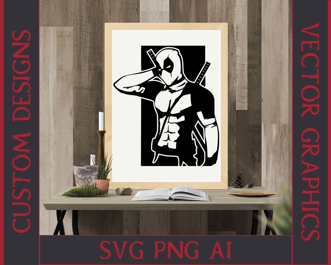 Deadpool ryan Reynolds Vector Graphic ai PNG & - Etsy