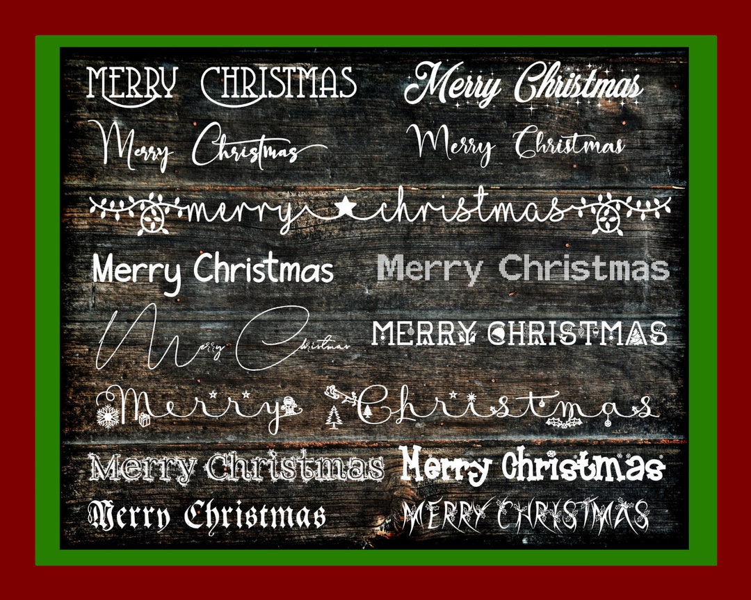 Christmas Font Pack 2 (21 Christmas and Cursive Fonts) (digital ...