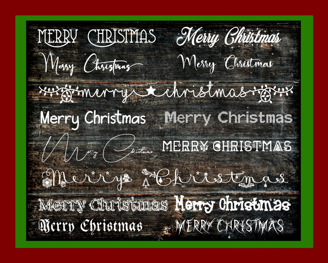 Christmas Font Pack 2 21 Christmas and Cursive Fonts - Etsy