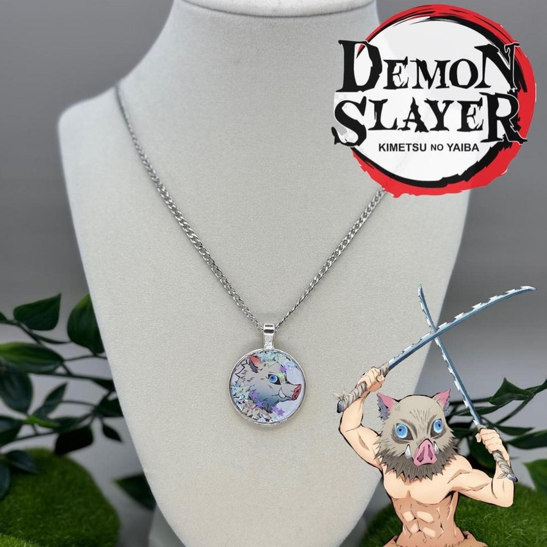 Handmade Demon Slayer Inosuke Anime Necklace - Etsy